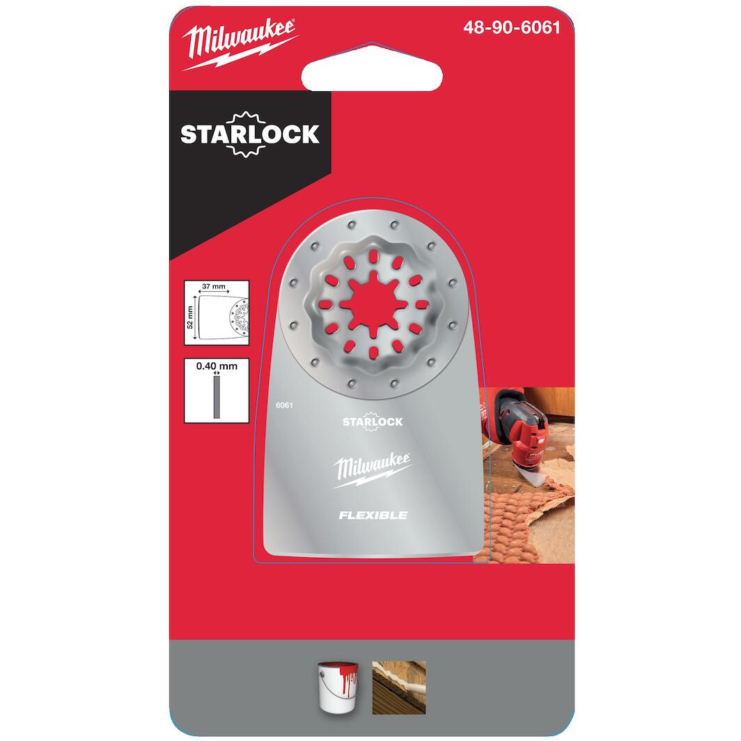MILWAUKEE 48906061 Flexible scraper to remove silicone, acrylic, carpet ...