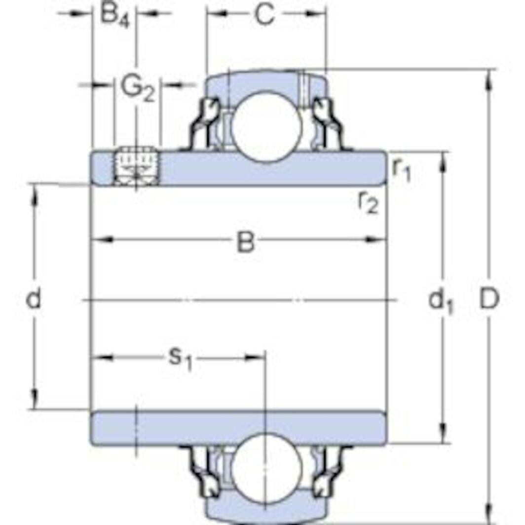 SKF YAR 207-2RF/VE495 Y insert bearing cylindrical with set screw for ...