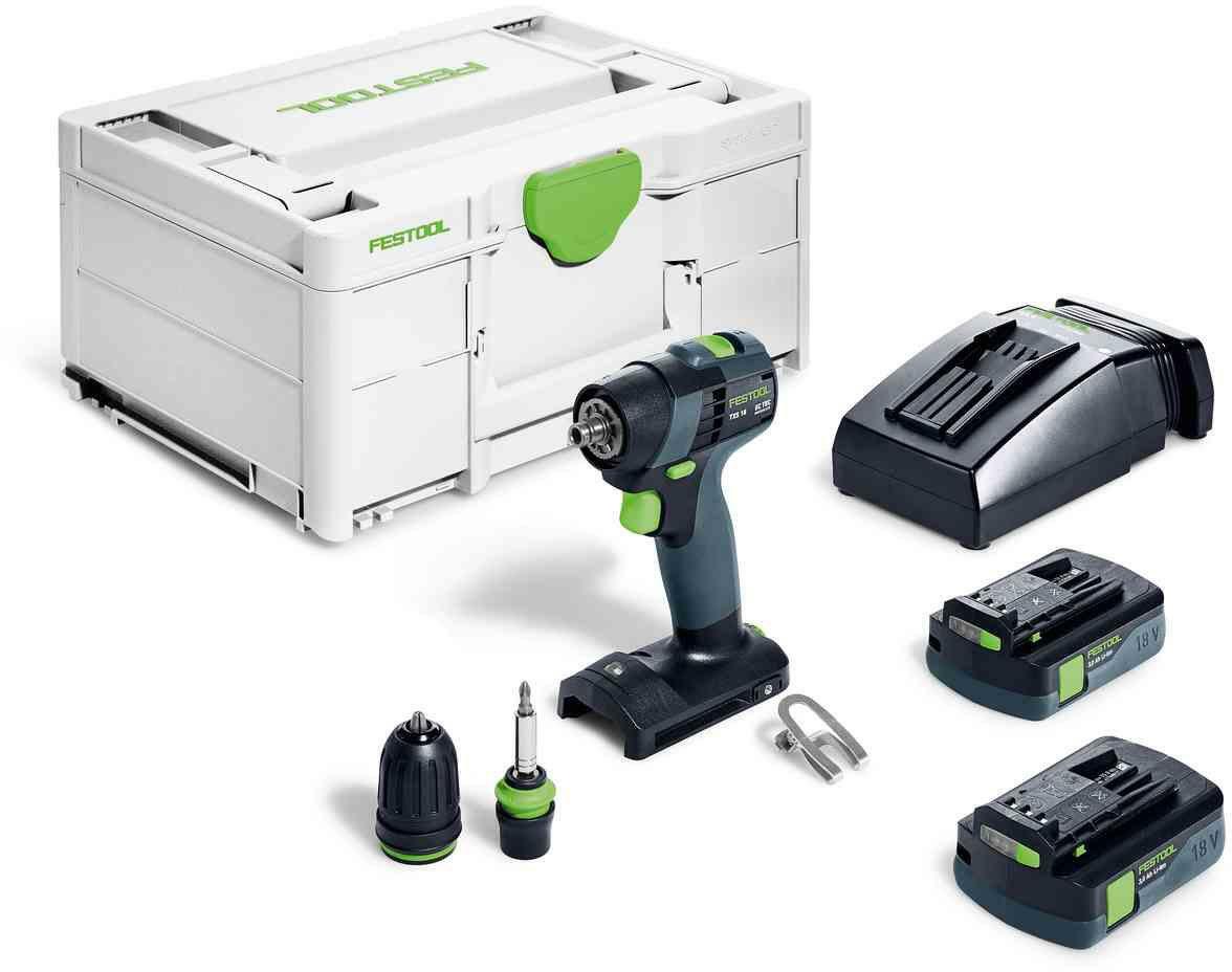 FESTOOL TXS 18 C 3,0-Plus 18V cordless drill driver in SYS3 M 187 (2 x ...