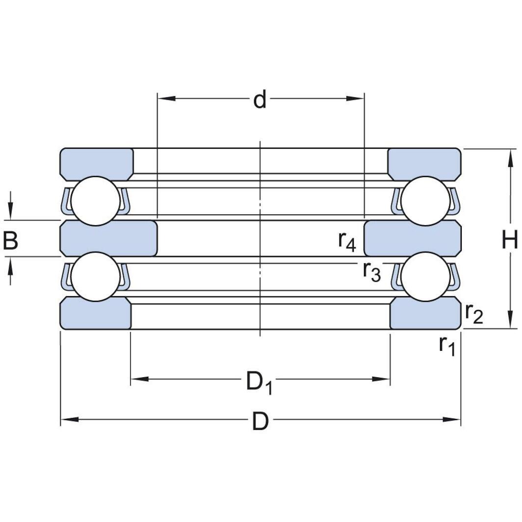 SKF 52208 double-sided roller bearing 30x68 mm | Klium