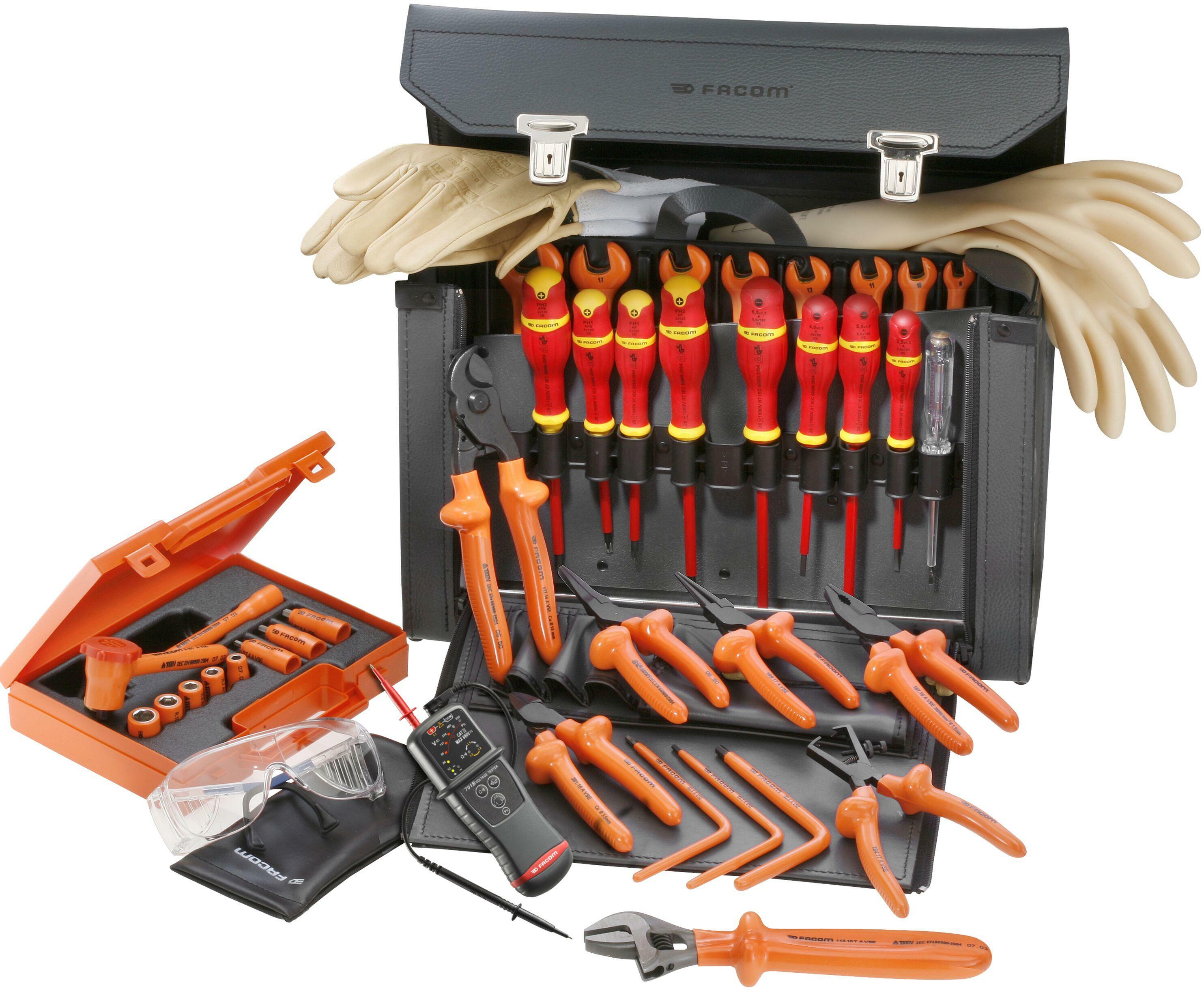 FACOM 2187C.VSE tool kit 1000 V insulated in bag 32-piece | Klium