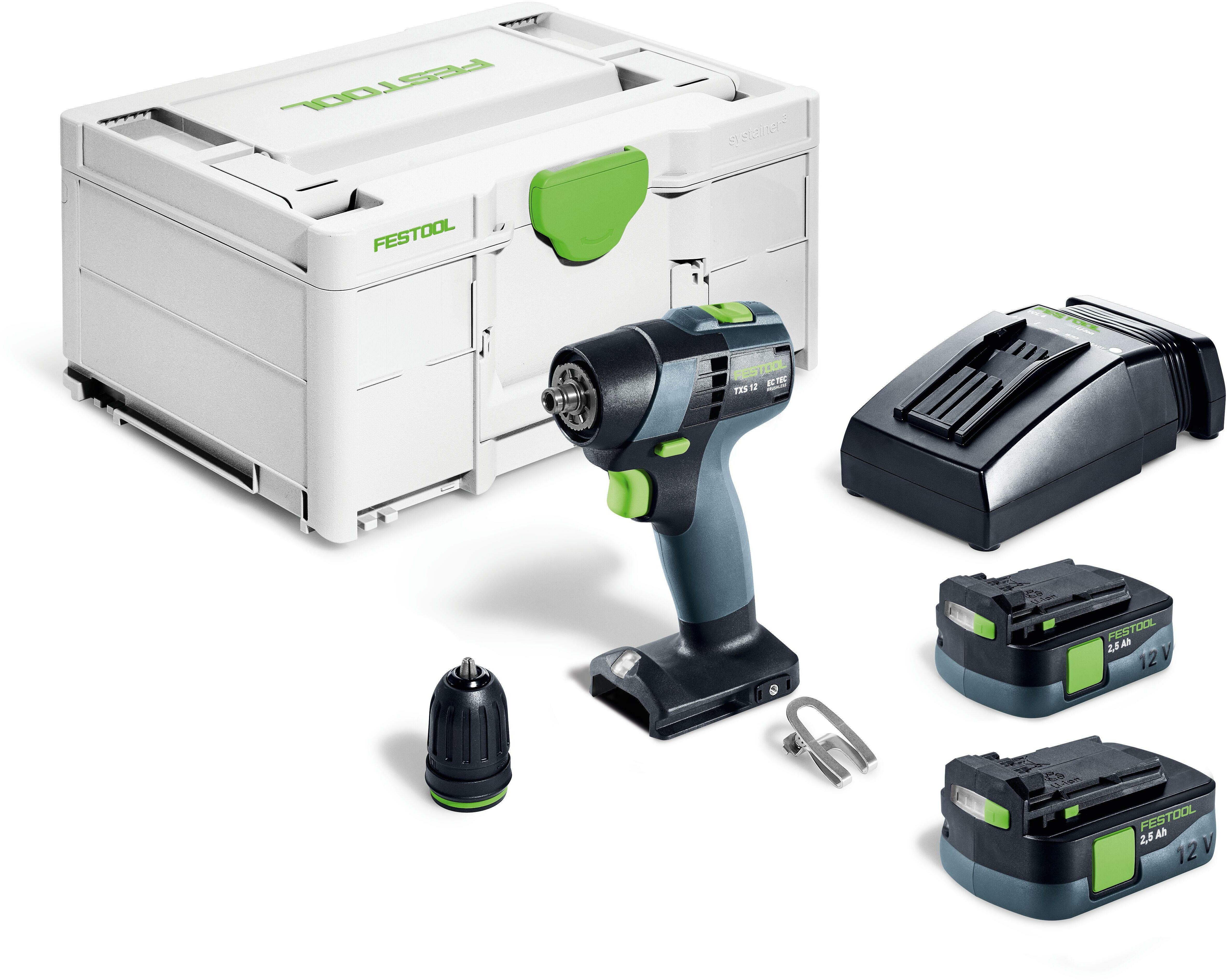 FESTOOL TXS 12 2,5-Plus compact cordless drill driver in SYS3 M 187 ...