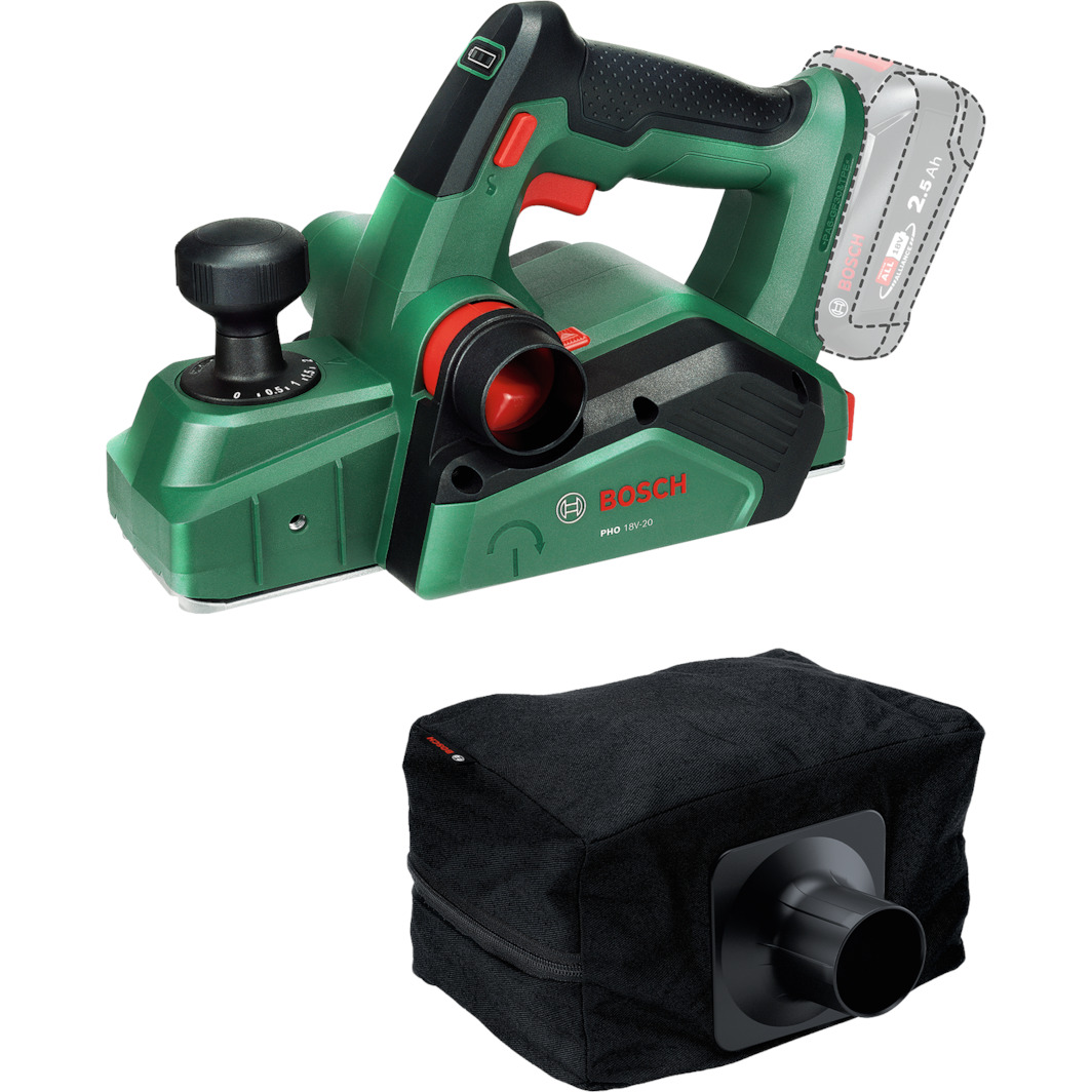 BOSCH PHO 18V-20 accu-schaafmachine in kartonnen doos (zonder accu en ...
