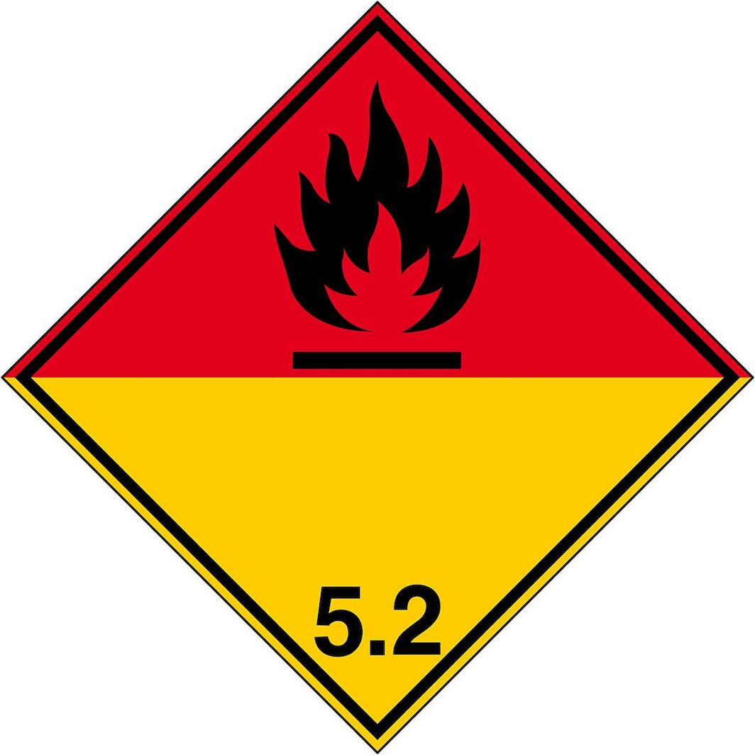 BRADY 810934 transport pictogram - ADR 5.2 - organic peroxides, 100 x ...