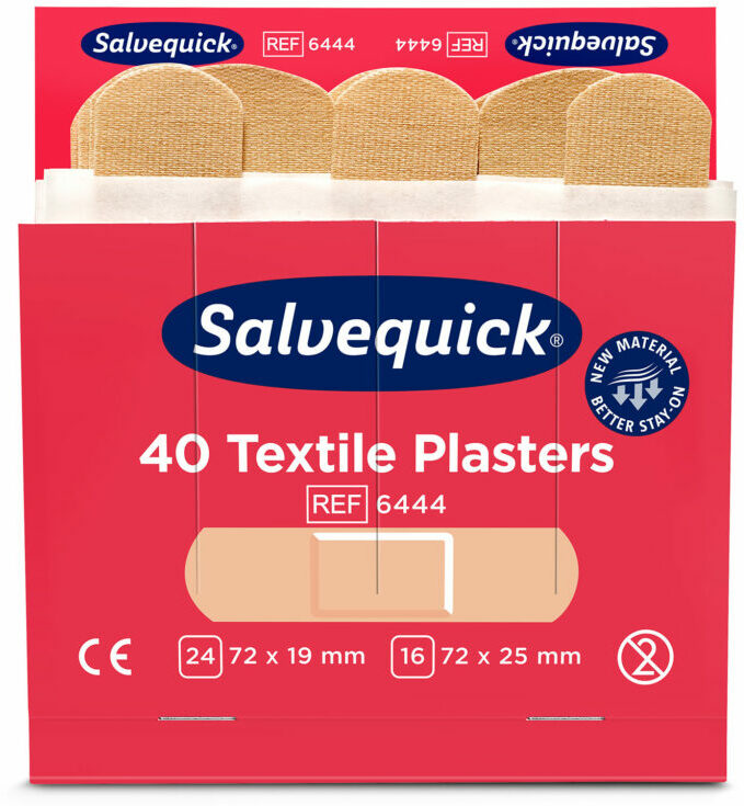 SALVEQUICK 6444 textile plasters , 2 sizes (6 x 40 pcs) | Klium