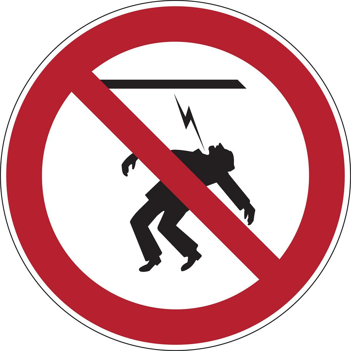 BRADY 223020 pictogramme d'interdiction - il est interdit de toucher un ...