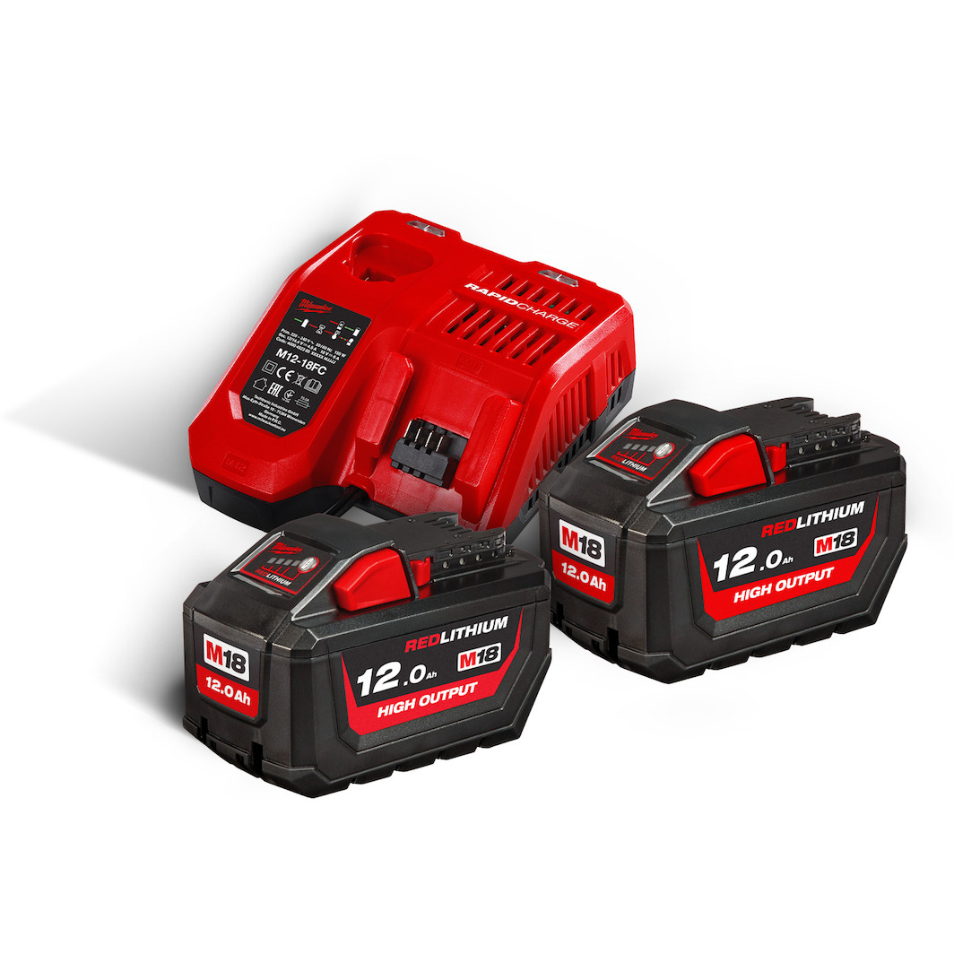 MILWAUKEE M18 HNRG-122 battery charging set (2x 18V 12Ah/1x 12V 6.0Ah ...