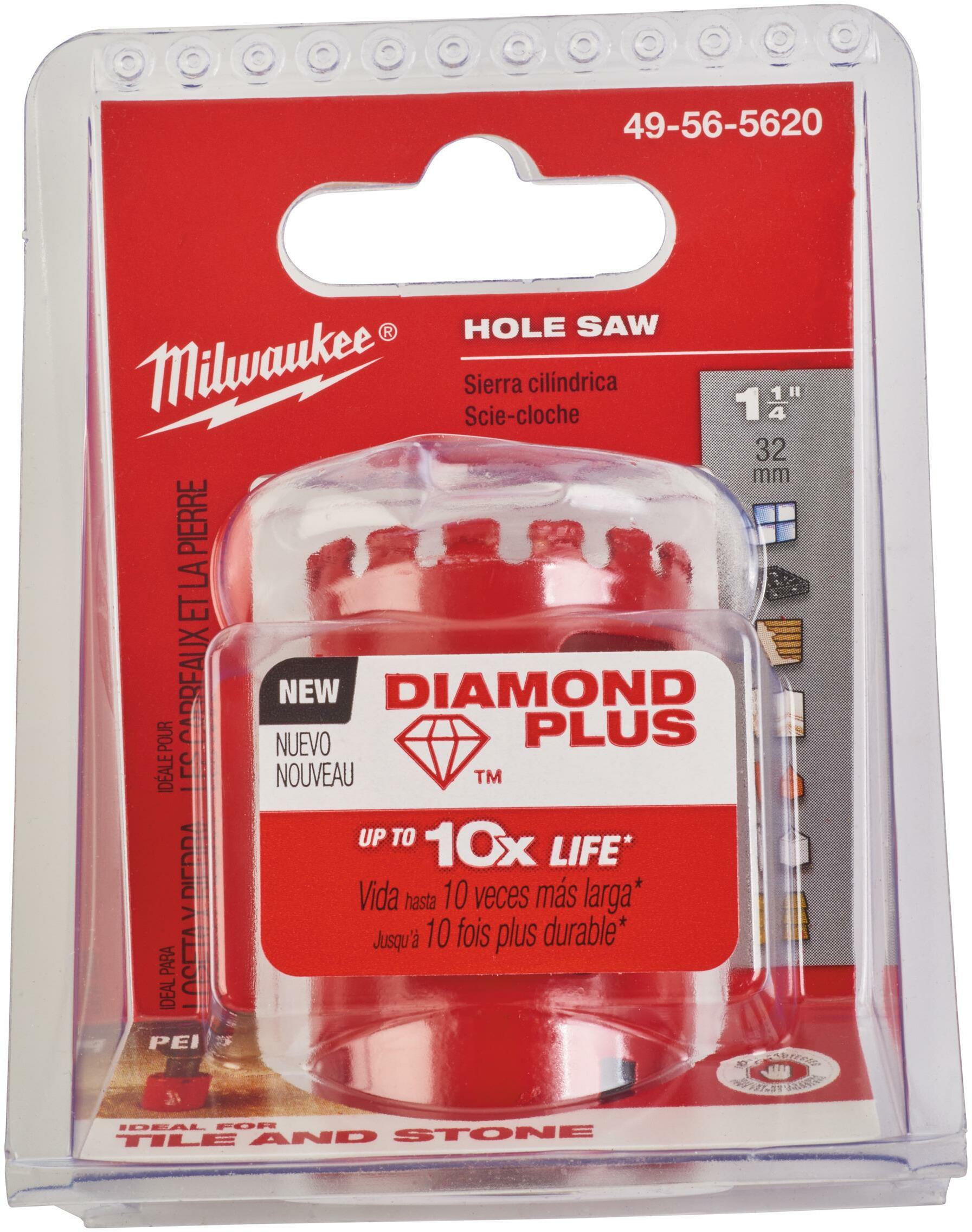 MILWAUKEE 49565620 diamond holesaw 32mm 1/2 x 20" | Klium