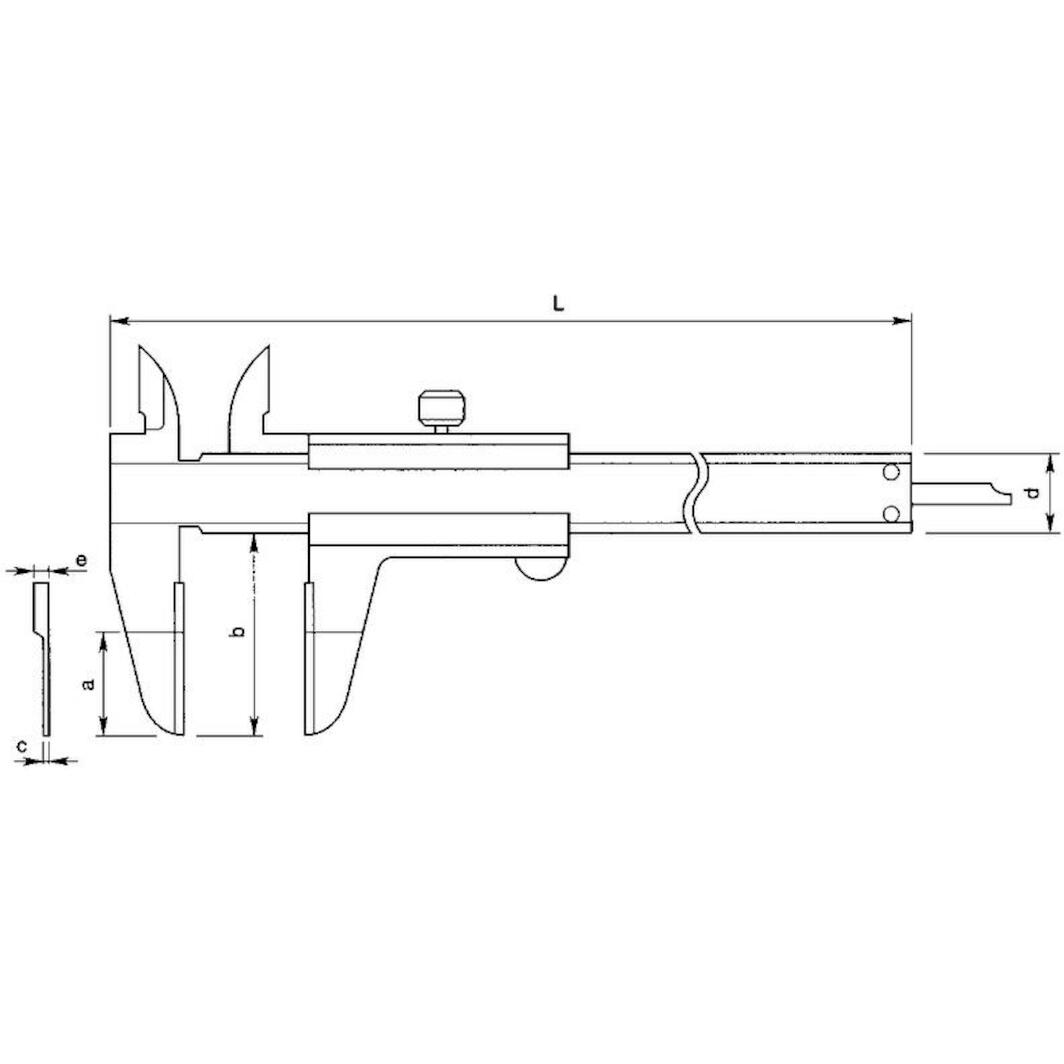 MITUTOYO 536-135 slide gauge with thin measuring jaws for groove ...