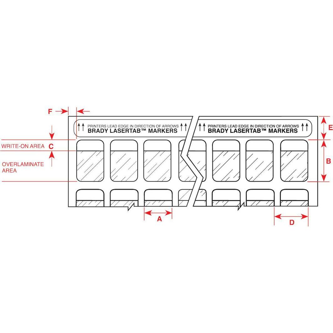BRADY LAT-16-361-5 LaserTab printable labels for laser printers (5040 ...