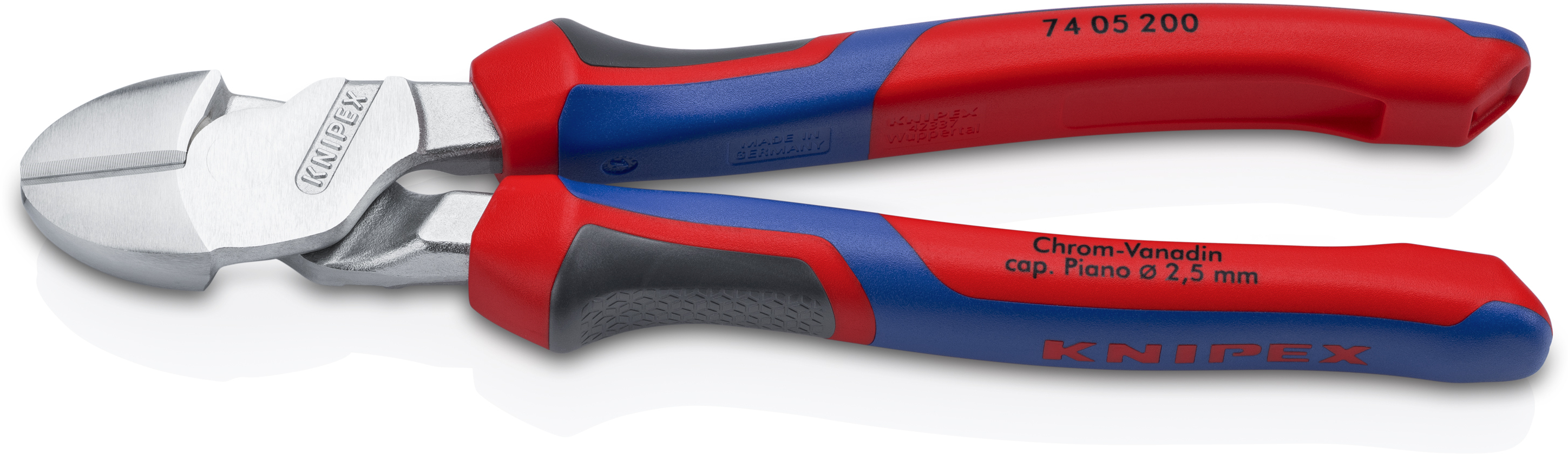 KNIPEX 74 05 200 power side cutters with comfort handles chrome-plated ...