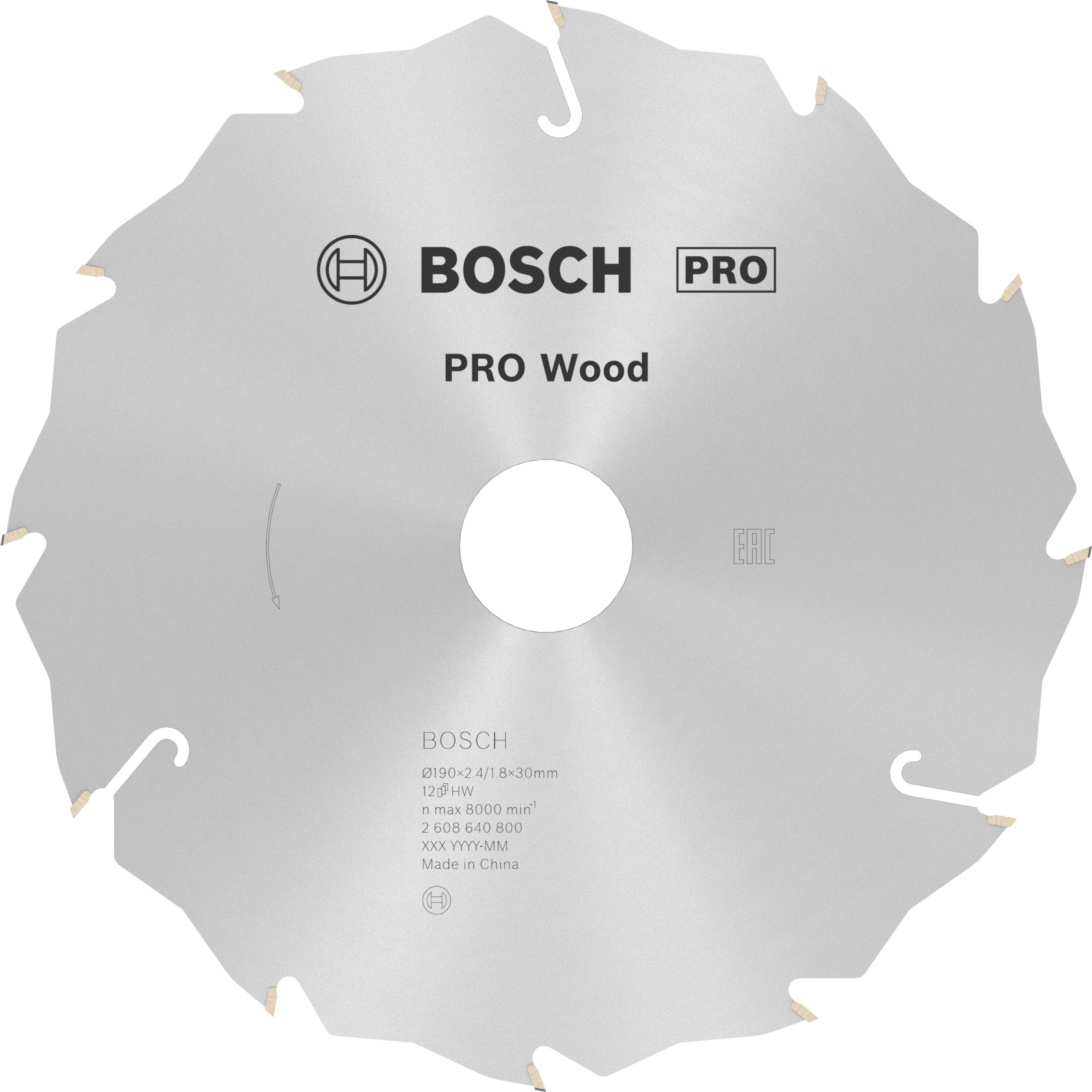 BOSCH 2608640800 circular saw blade Speedline Wood, 190 x 30 x 2.6 mm ...
