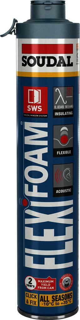 SOUDAL Flexifoam Click&Fix PU foam (750 ml) - 118318 | Klium