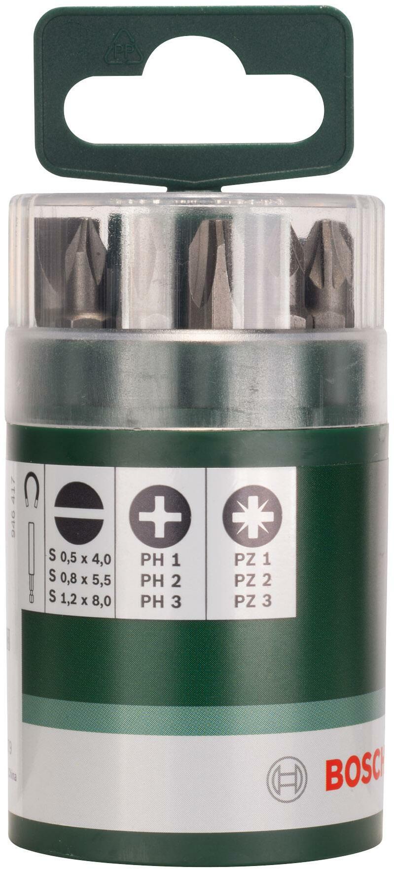 BOSCH 2609255975 screwdriver bit set 25mm standard 10-piece | Klium