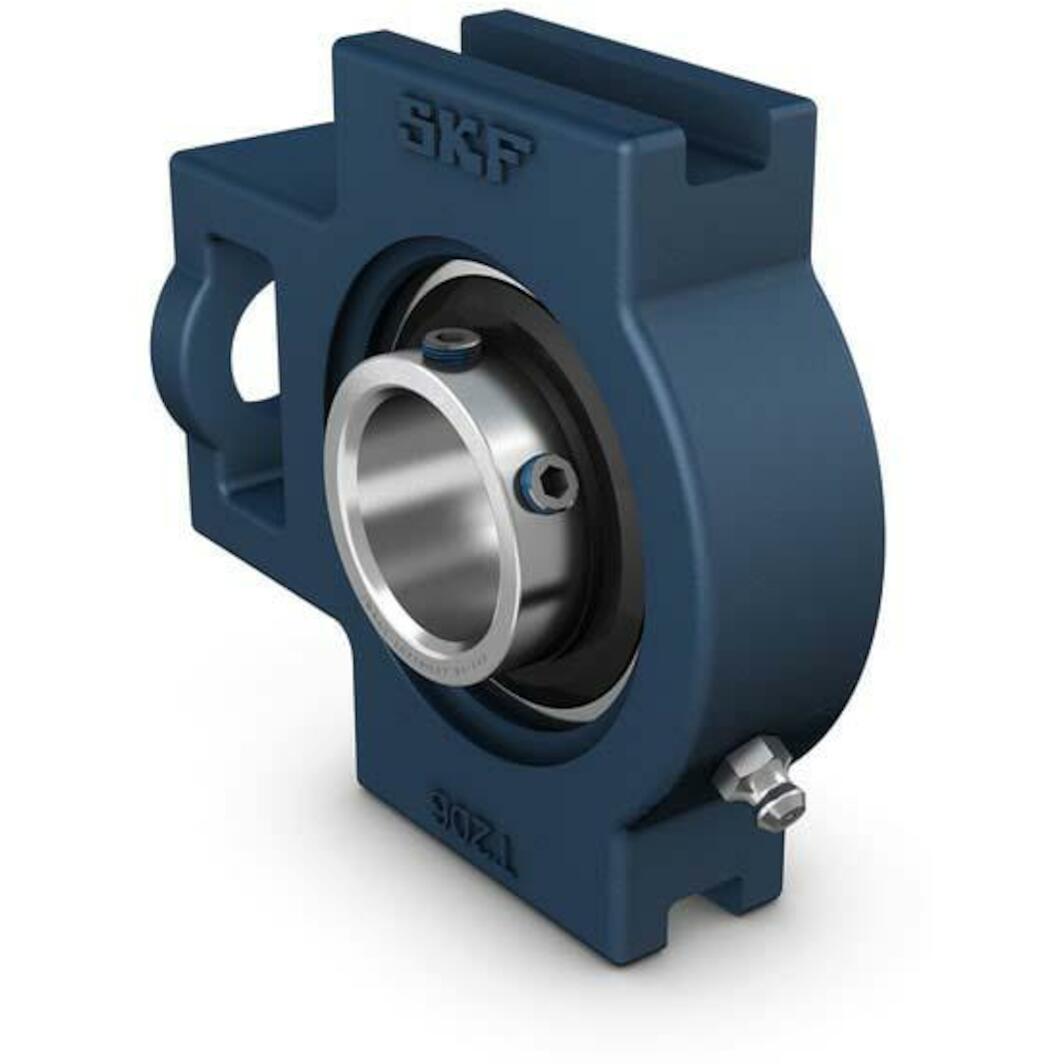 SKF UCT 216 take-up unit with plug-in ball bearing, locking with set screw and widened inner ...