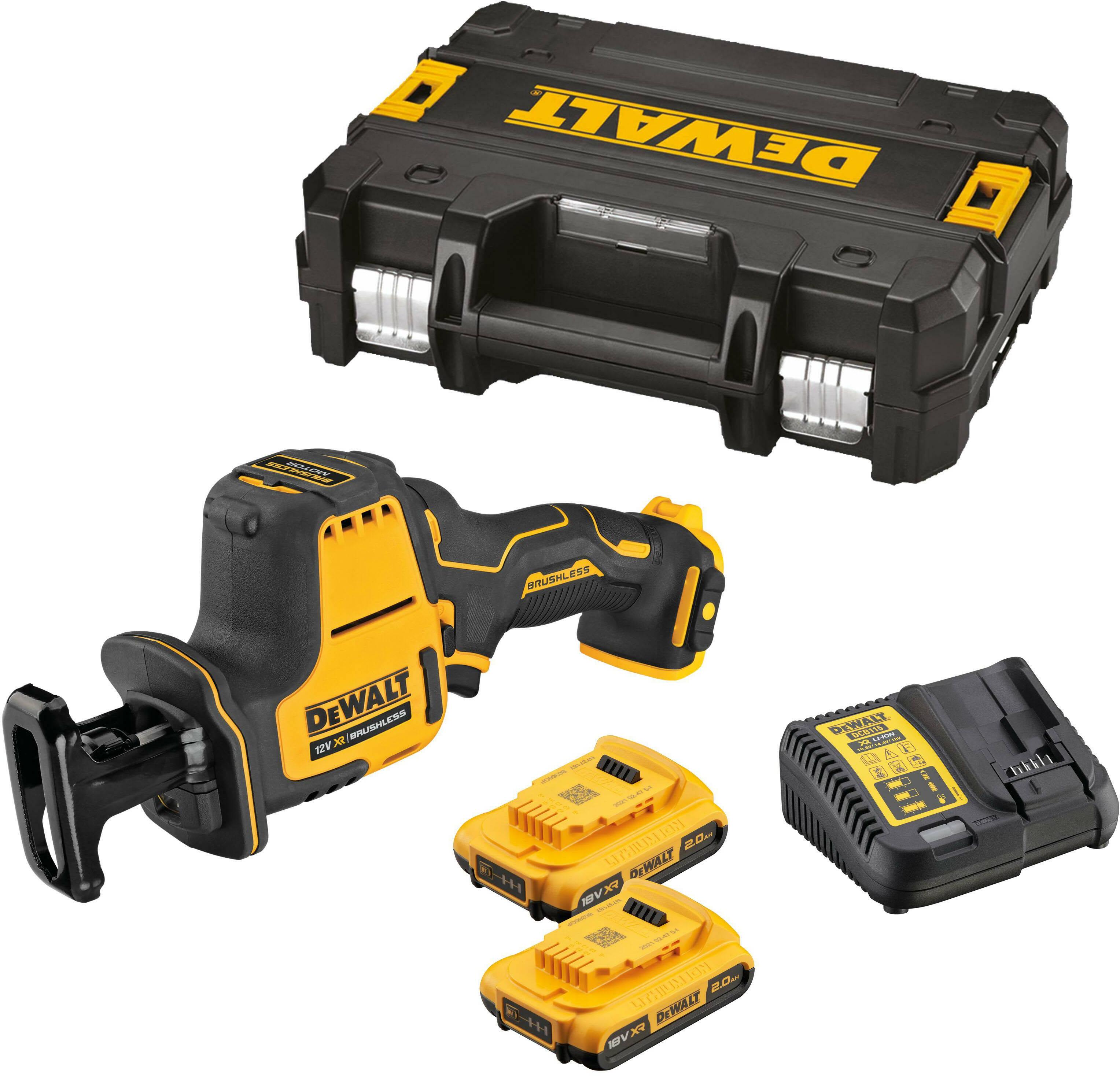 DEWALT DCS312D2-QW 12V XR brushless compact reciprocating saw in TSTAK ...