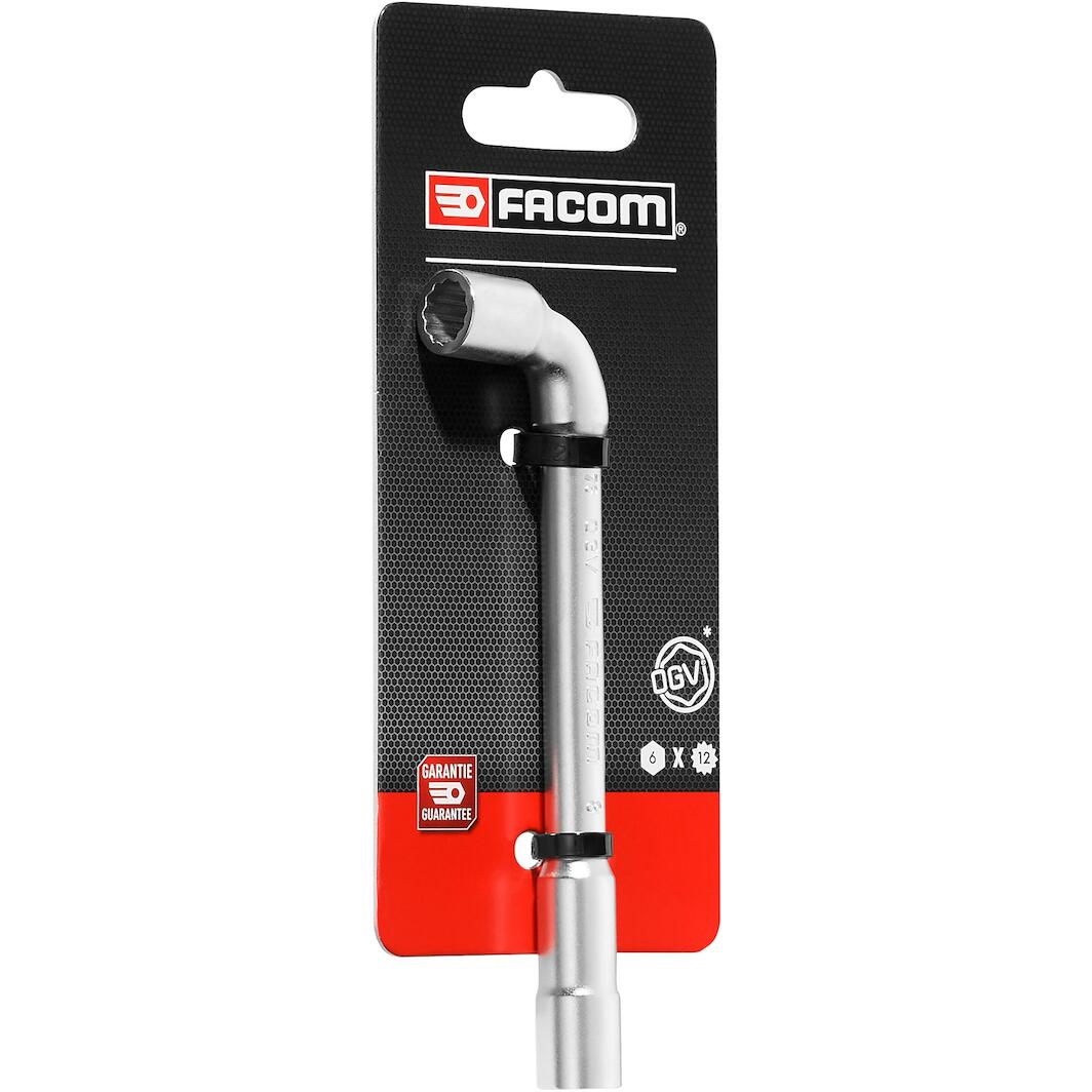 FACOM 76.8PB open pipe spanner, forged, twelve-sided x six-sided, 8 mm ...