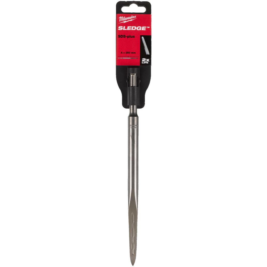 MILWAUKEE 4932478262 SDS-Plus Sledge self-sharpening flat chisel 250 mm ...