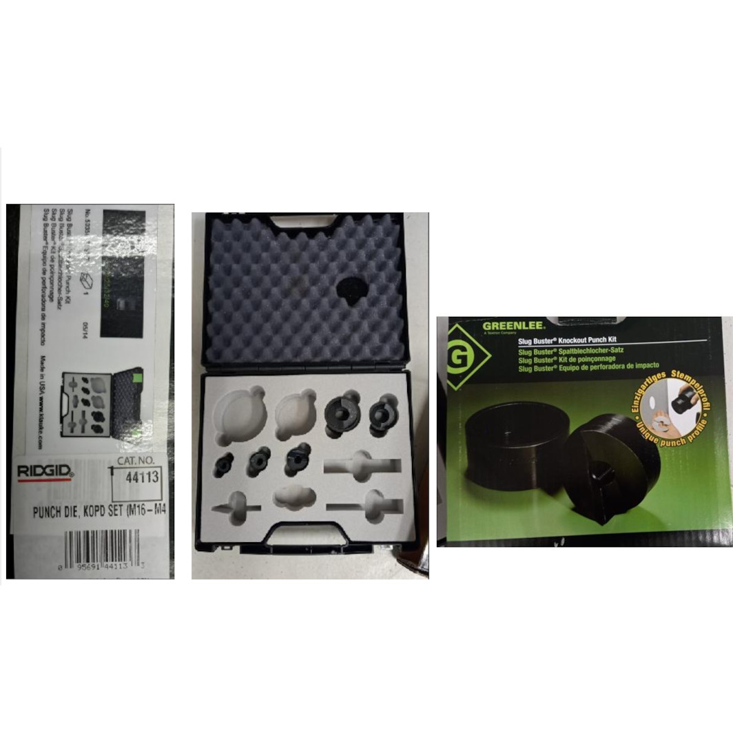 RIDGID 44113 Hole punch set with ST16/20/25/32/40 hole punches and ...