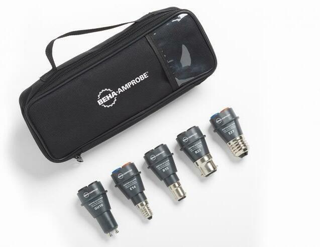 BEHA-AMPROBE ADAPTER-KIT1-EUR lamp test adapter set with carrying case ...