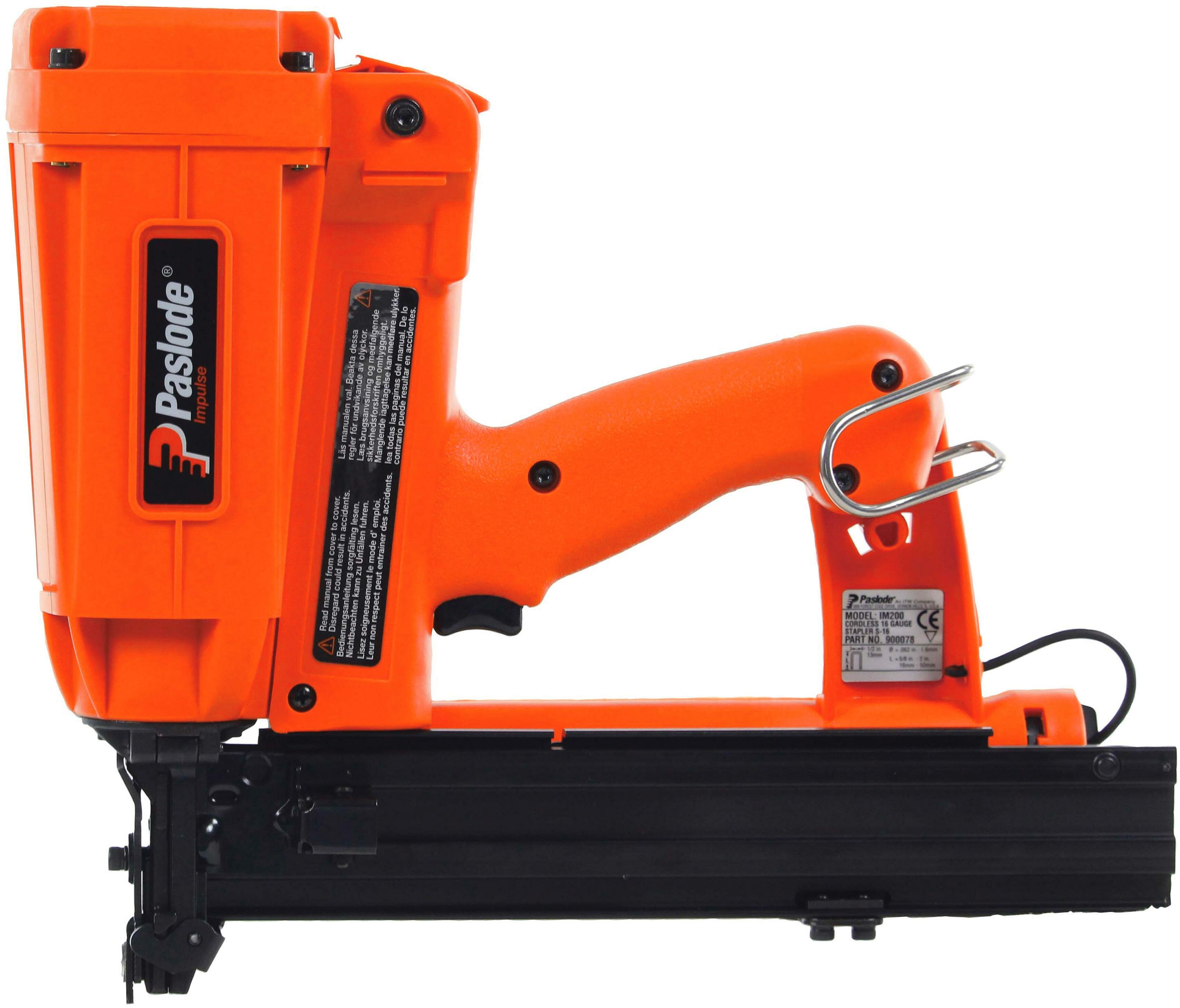 PASLODE IM200/50 S16 gas-powered stapler for S16 staples from 19 to 51 ...