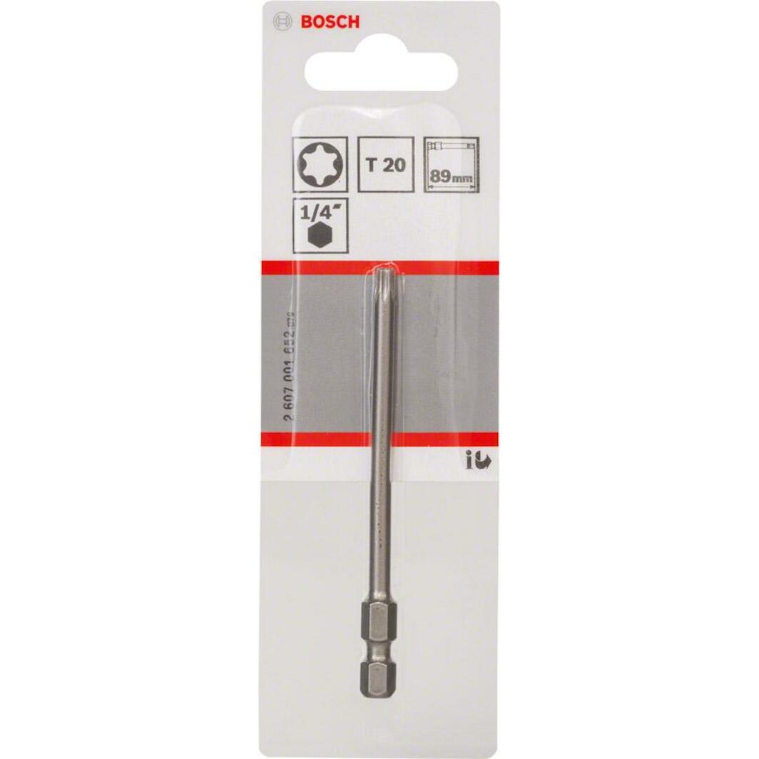 BOSCH 2607001652 screwdriver bit Extra Hard T20, 89 mm | Klium