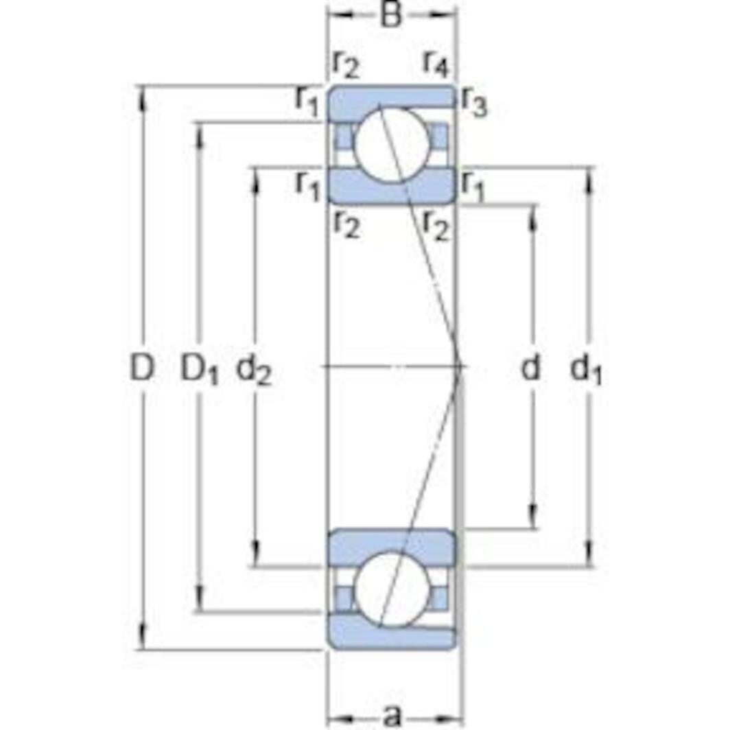 SKF 7004 ACD/P4A single-row super-precision angular contact ball ...