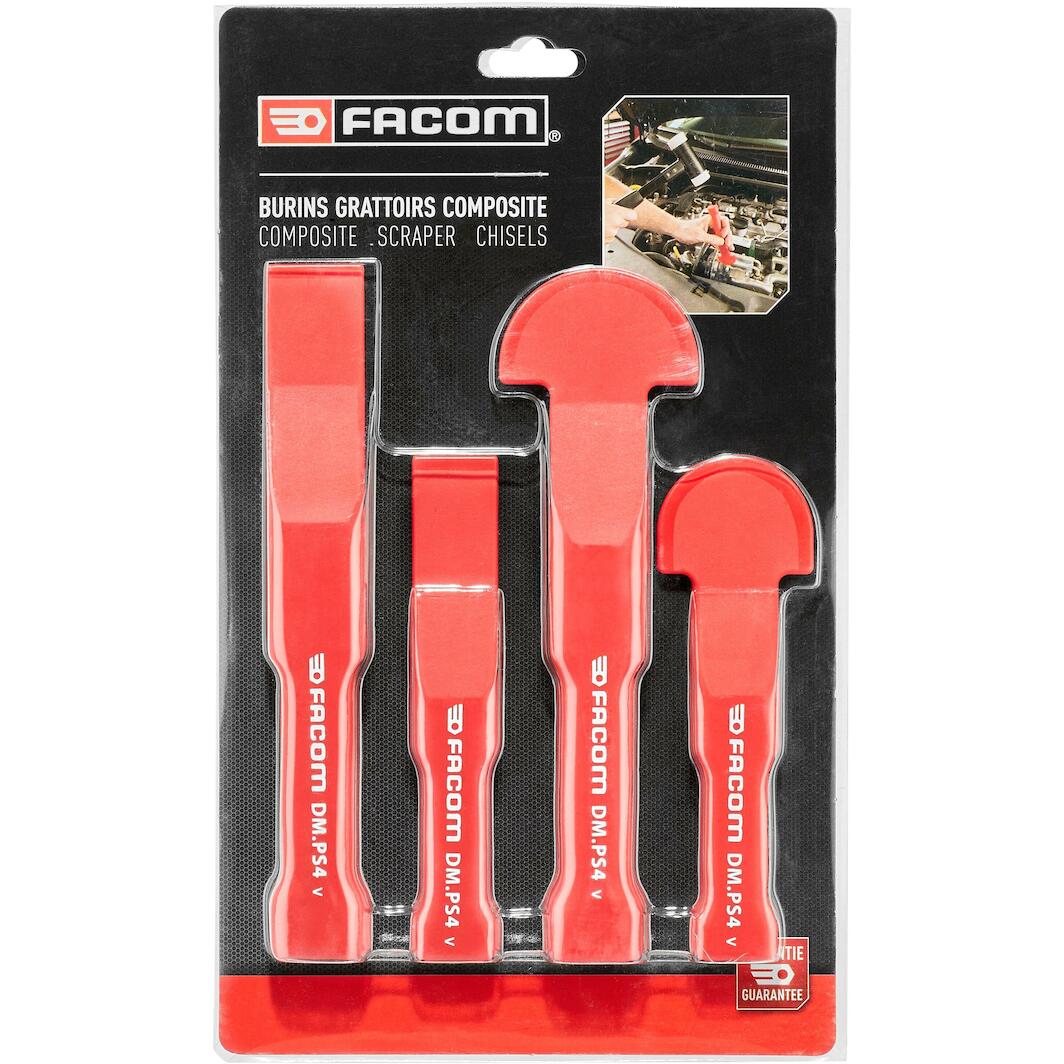 FACOM DM.PS4PB composite cold chisel set for loosening carters 4-piece ...