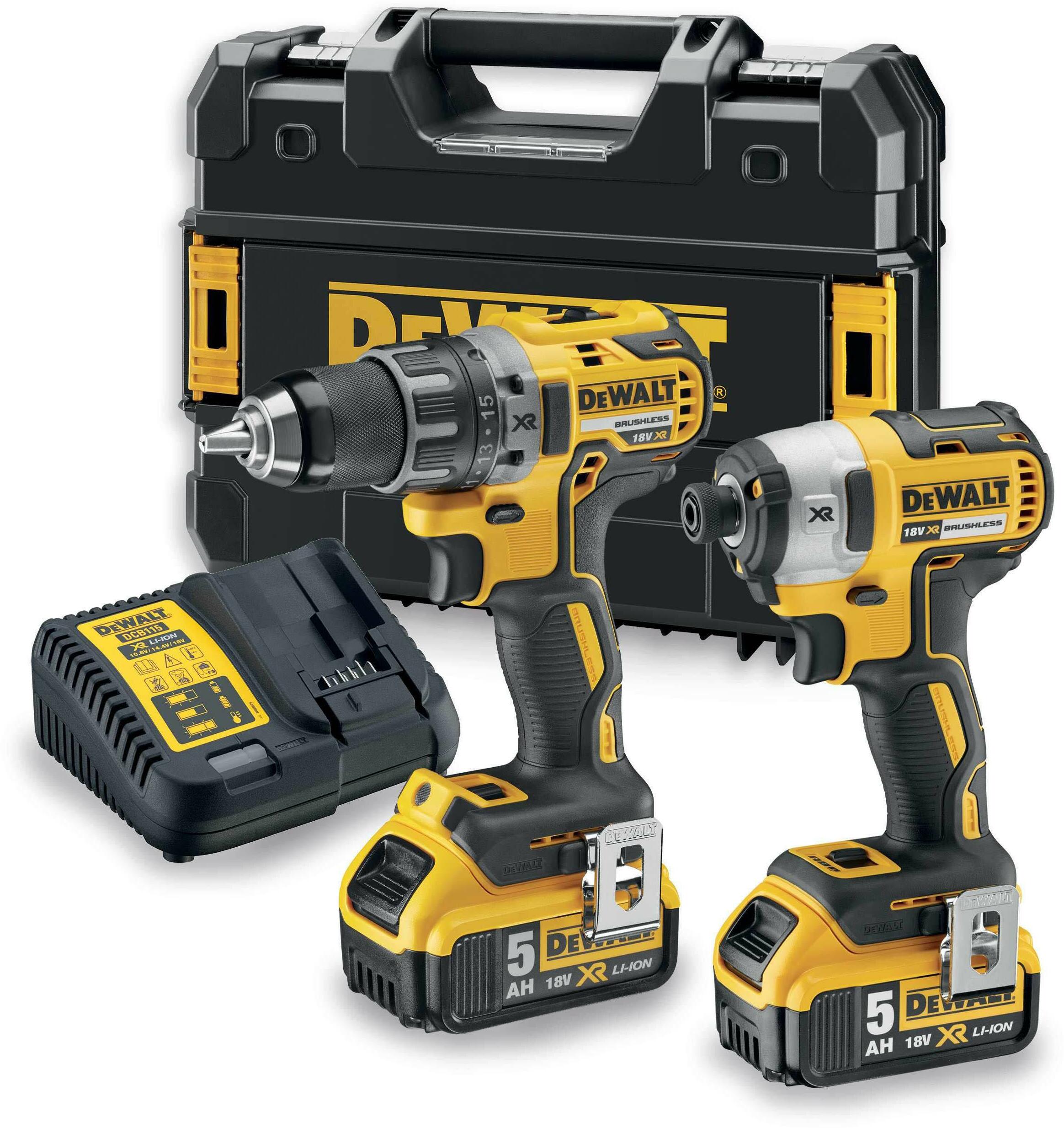 DEWALT DCK268P2T-QW 18V XR Brushless battery combi set 2-piece DCD791 ...