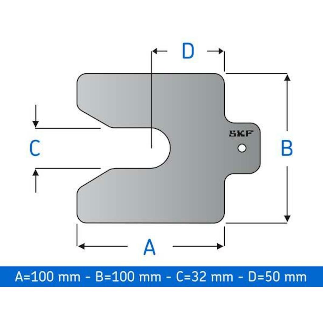SKF TMAS 100-300 machine filler plate 100x100x3mm (10 pcs) | Klium