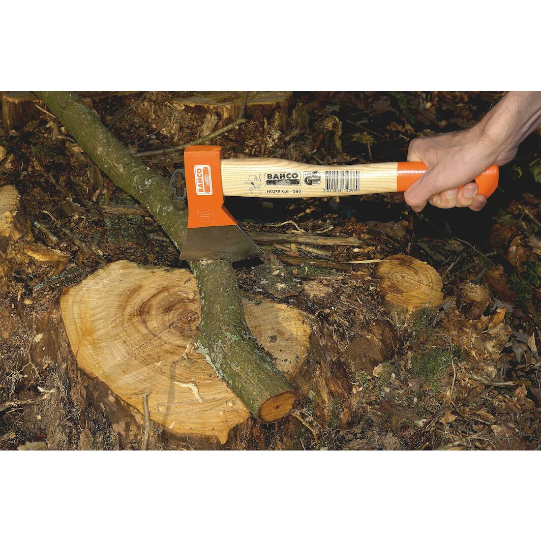 BAHCO HGPS-0.8-380 kitchen axe with bent ash handle, 380 mm, 1 kg