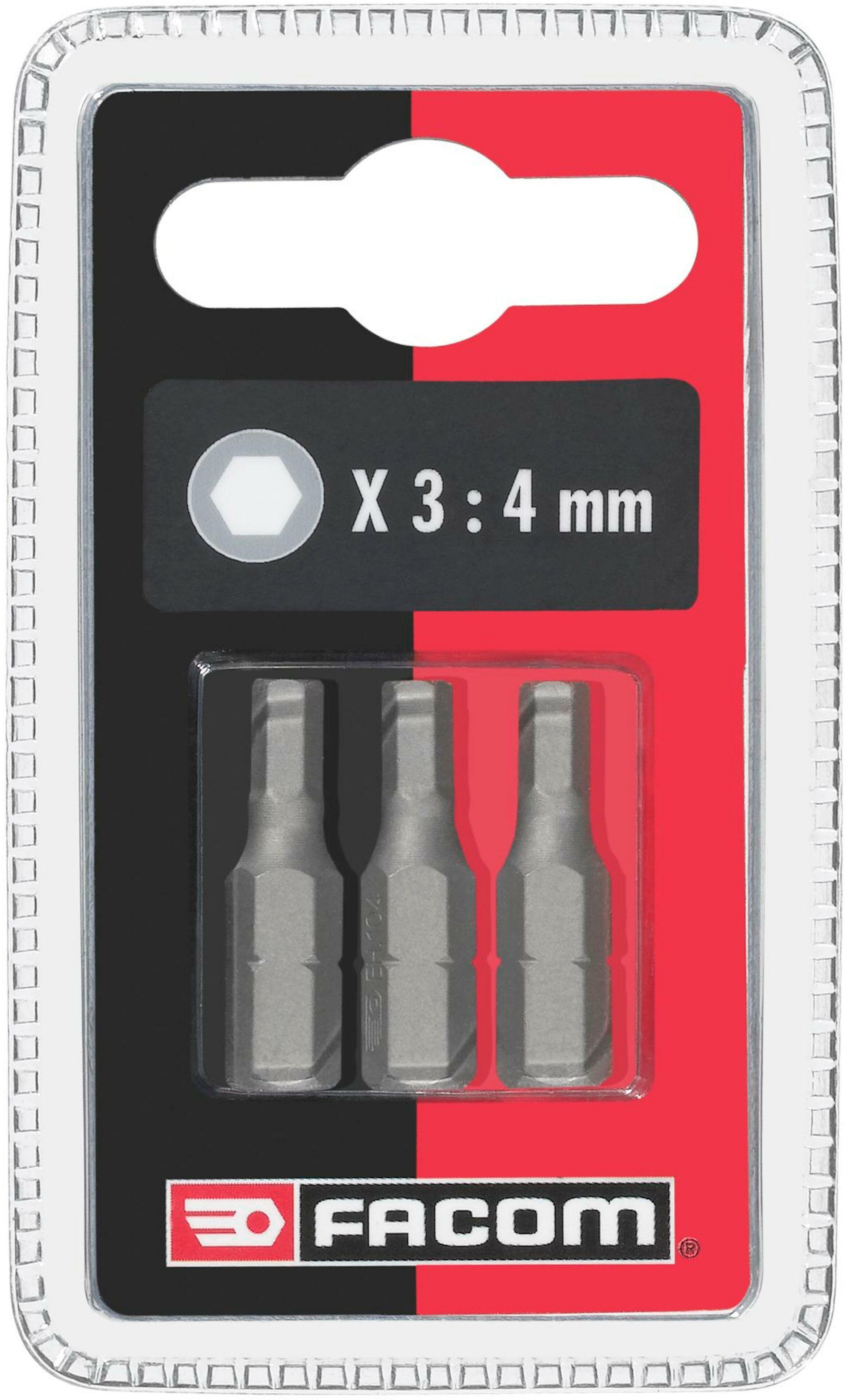 FACOM EH1.J3 set of 3 standard bits series 1 for 6-sided Allen screws ...