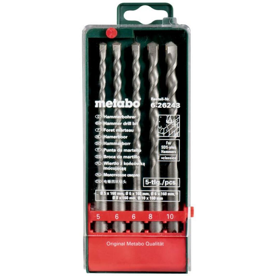 METABO 626243000 SDS-Plus Classic drill bit set (5, 6, 6, 8, 10 mm) 5-piece