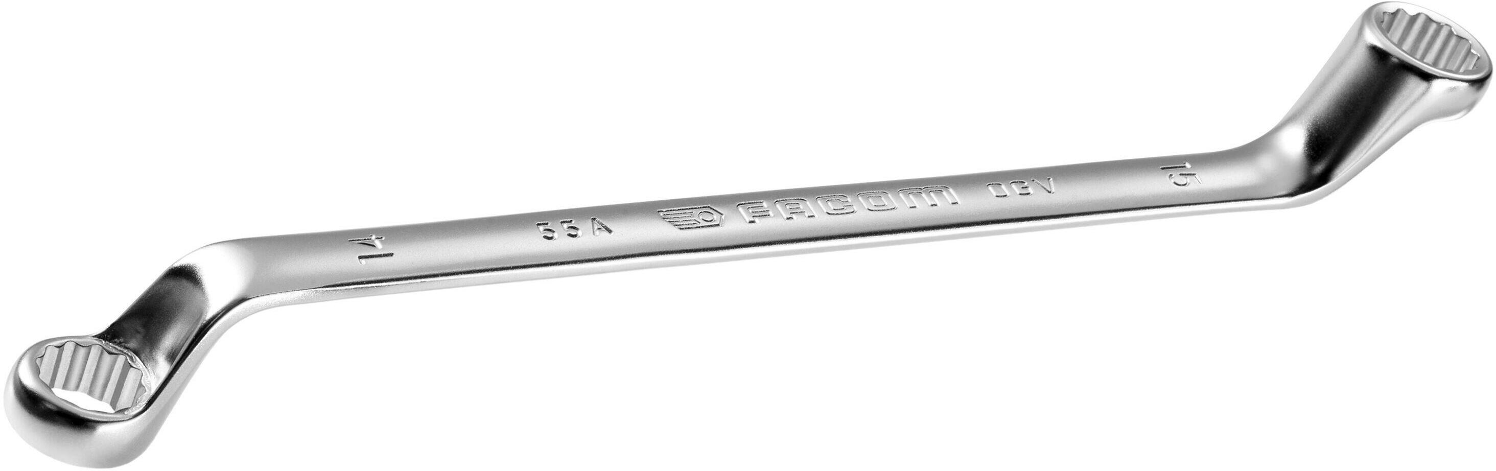 FACOM 55A.17X19 double-curved hexagonal ring spanner 17x19 mm | Klium