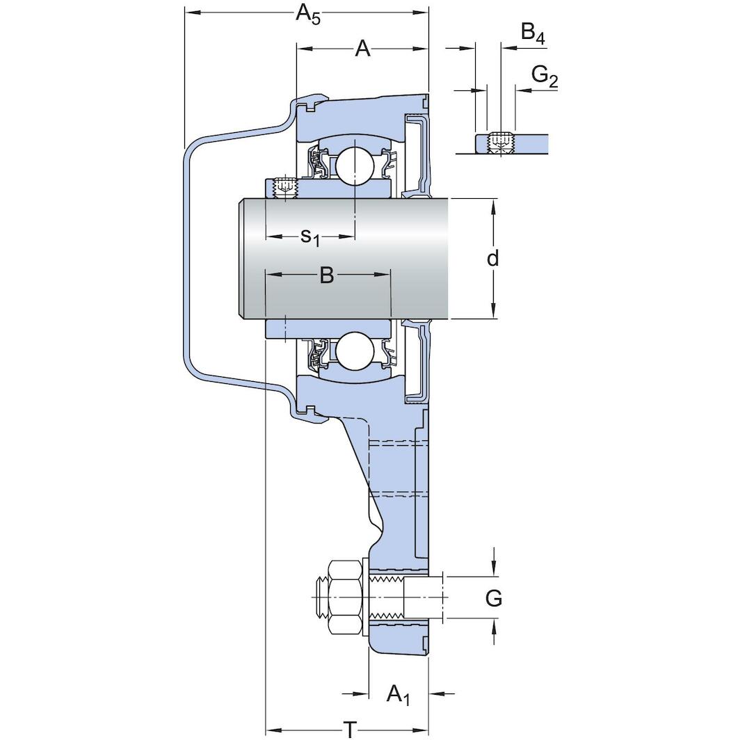 SKF F3BBC 30M-CPSS-DFH Y-bearing unit with flange 3-bolt support, d 30 mm, A 33 mm
