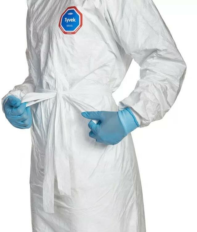 TYVEK 500 ES TY703S work apron with collar white - D15570442 | Klium