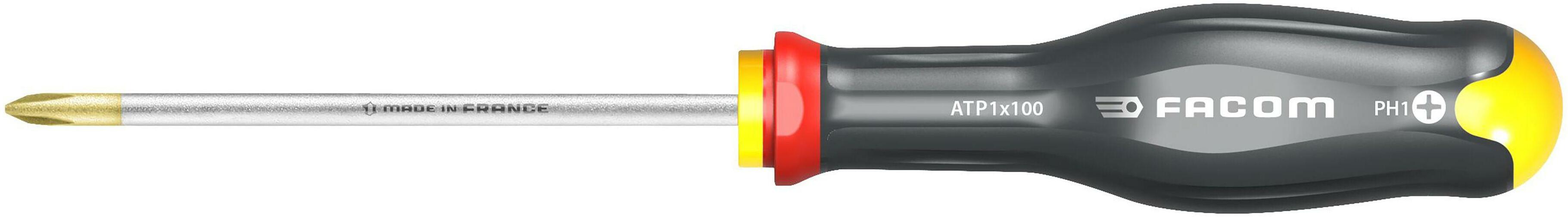 FACOM ATP1X100 Tournevis ProTwist pour vis Phillips avec lame ronde PH1 x 100 mm