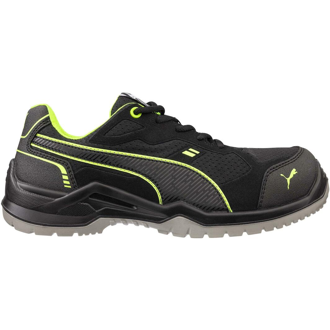 PUMA FUSE TC GREEN ESD S1PS safety shoe low (black/lime) - 900 30010 ...