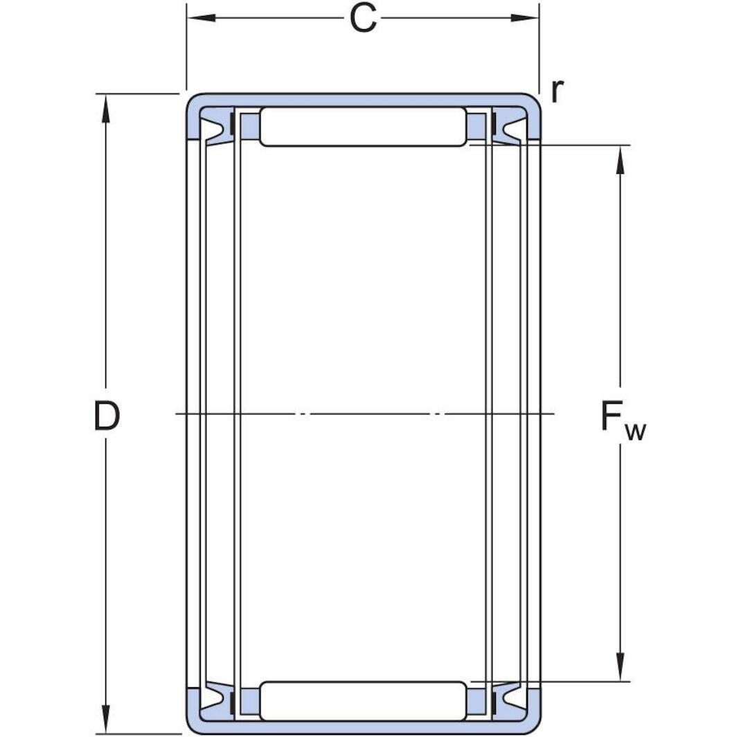 SKF HK 2216.2RS Single-row needle roller bearing without inner ring 22 ...