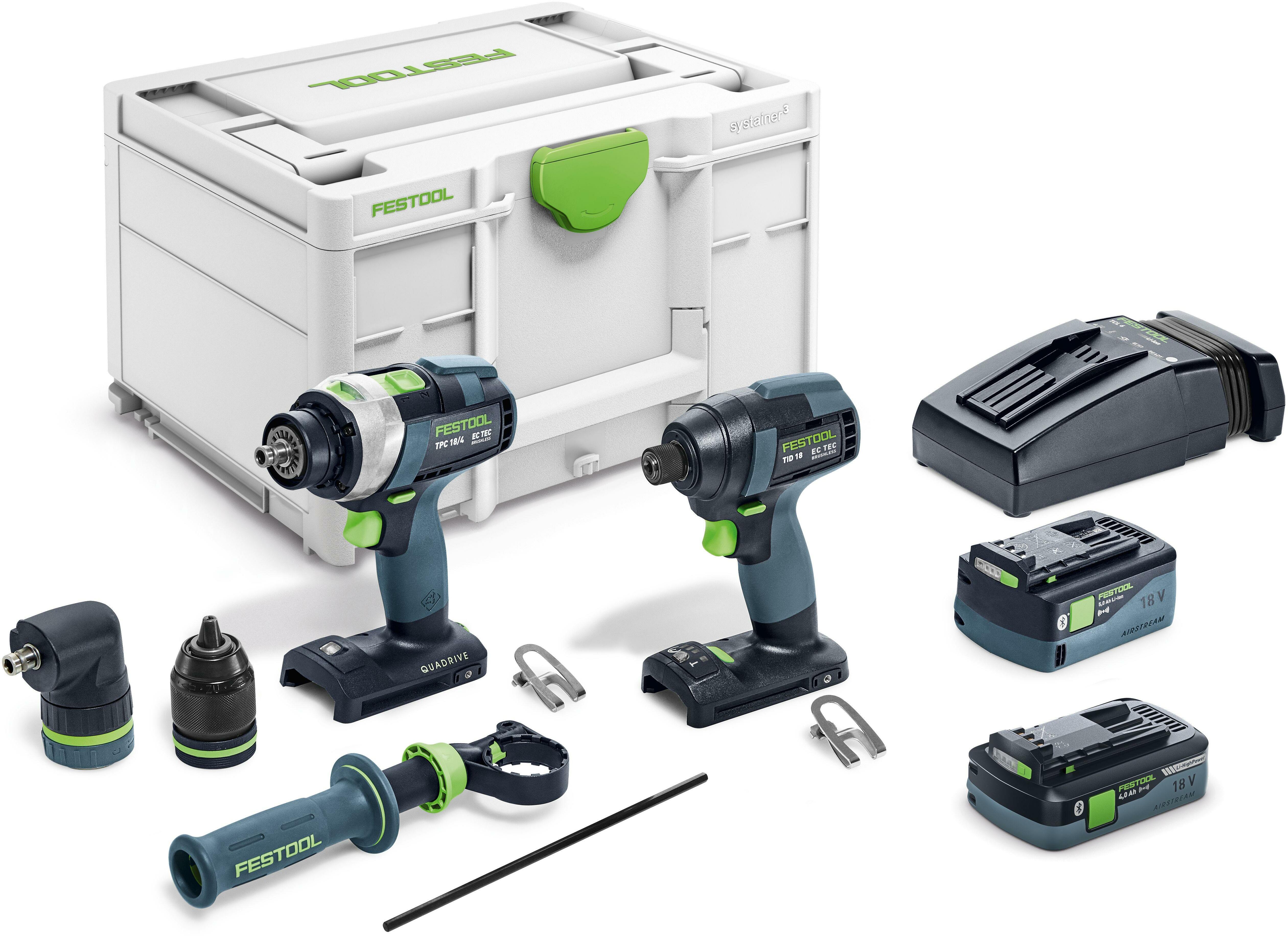 FESTOOL TID 18 5,0/4,0-SET TPC 18/4 T18 cordless drill set for ...