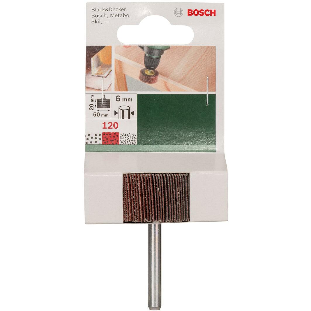 BOSCH 2609256283 flap disc for drills cylindrical 50x20 mm grit 120 | Klium
