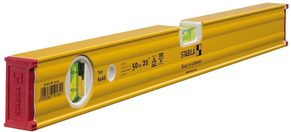 STABILA 80 AS spirit level with reinforced profile and heavy end caps ...