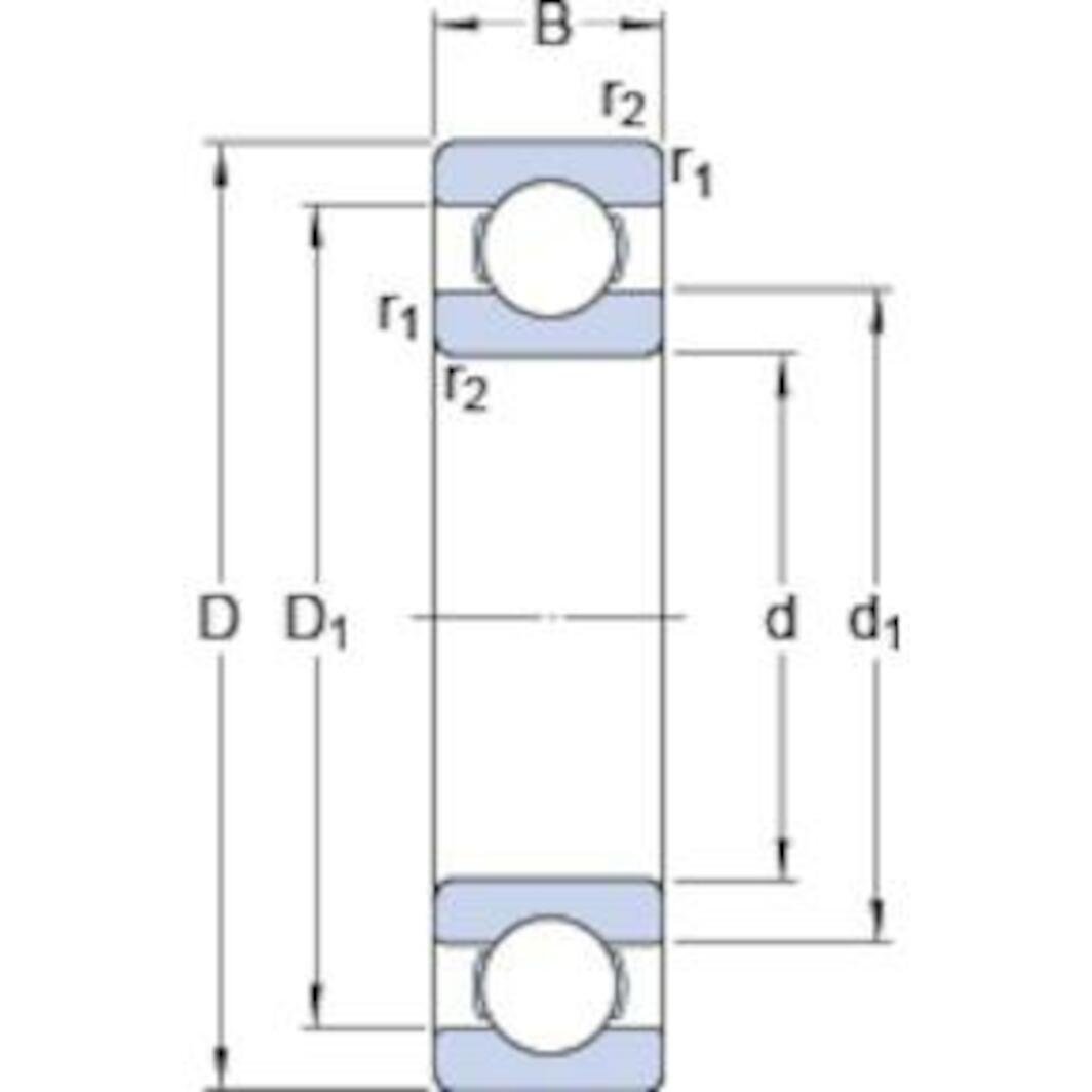SKF 61830 MA/C3 single-row groove ball bearing cylindrical 150x190x20 ...