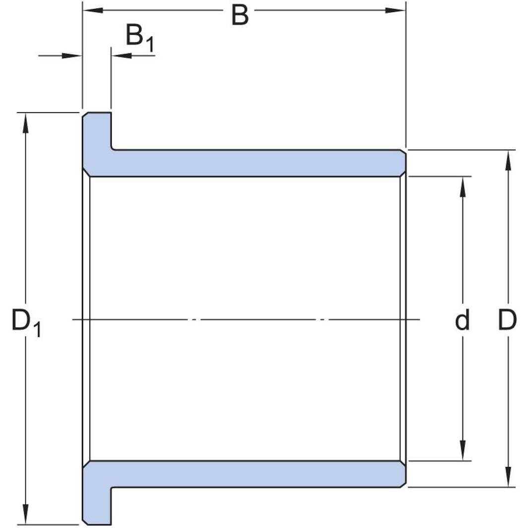 SKF PSMF 405030 A51 slide bearing bush sintered brass with flange 40 x ...