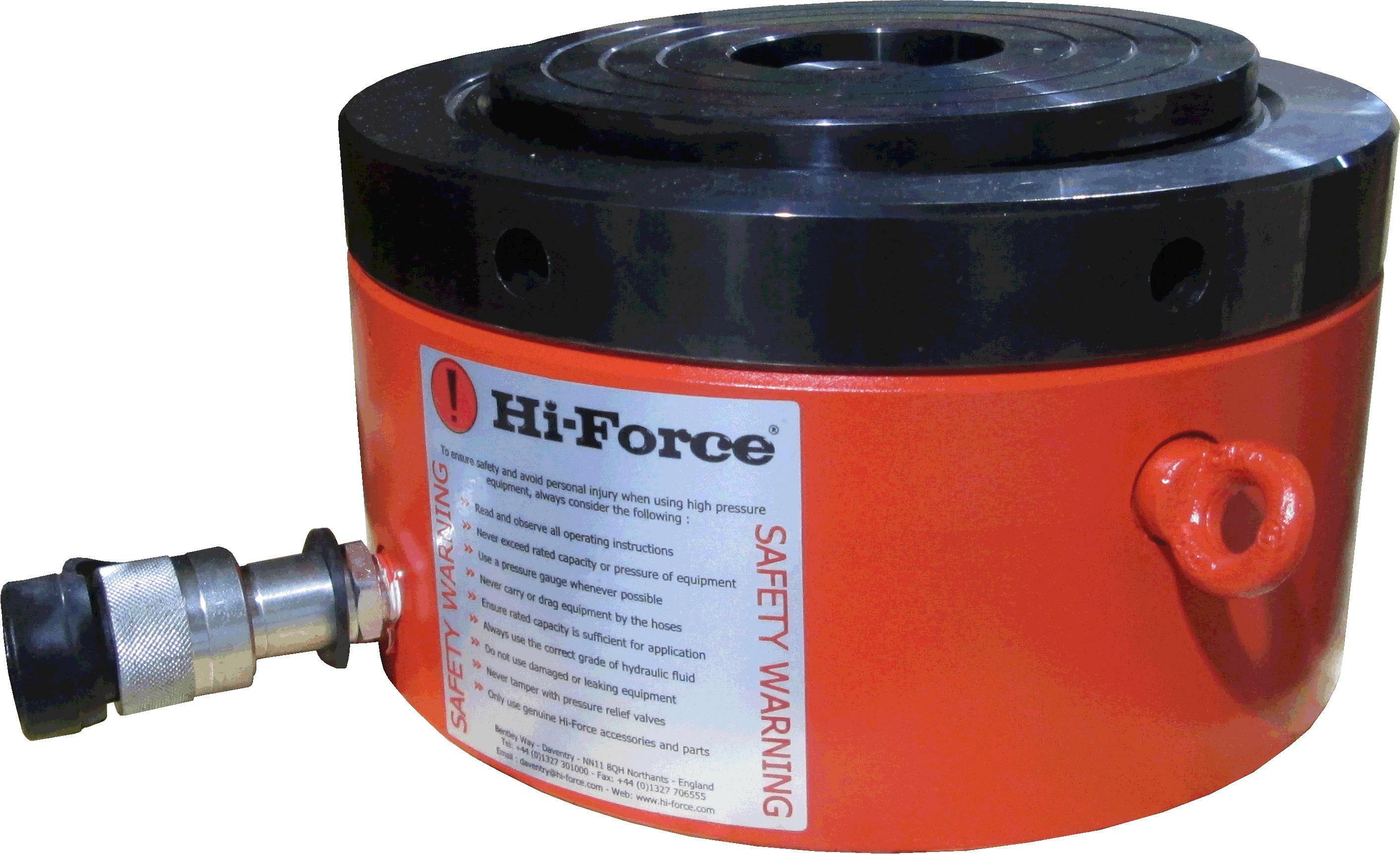 HI-FORCE HFL2502 single-acting low-height lock nut cylinder, 260 tonnes ...