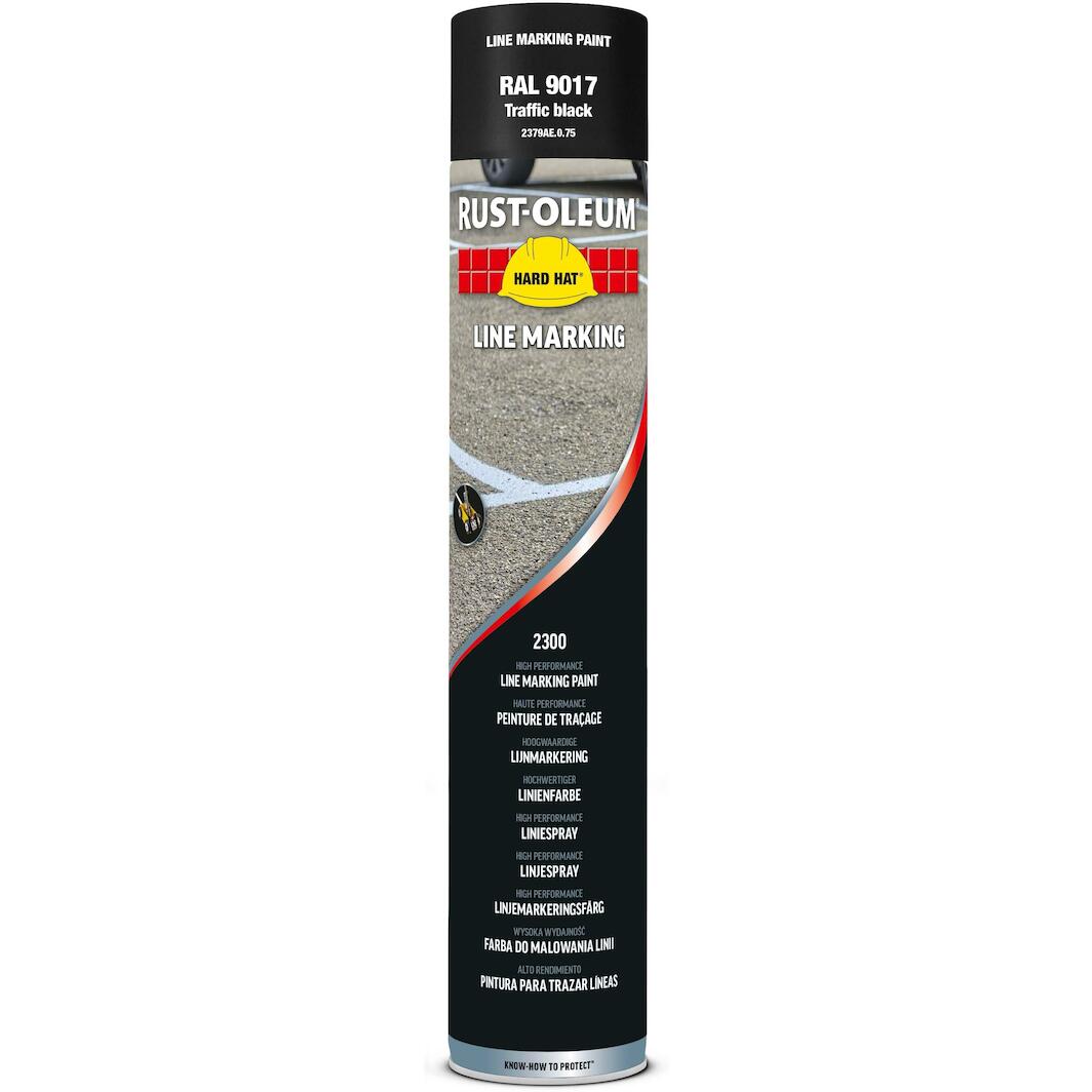 RUST-OLEUM 2379AE.0.75 Hard Hat line paint spray can black 750ml | Klium