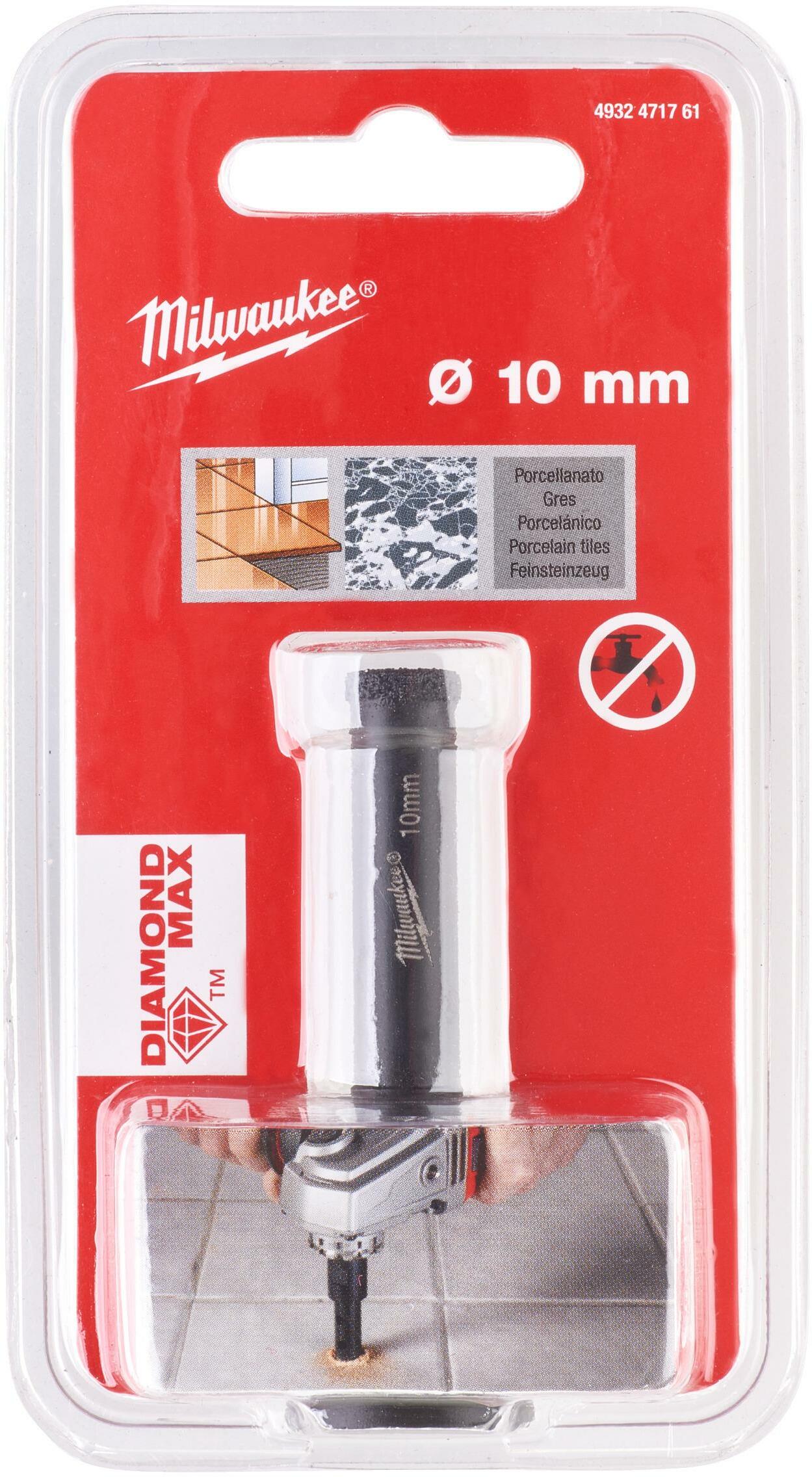 MILWAUKEE 4932471761 DIAMOND MAX M14 diamond drill bit for dry drilling ...
