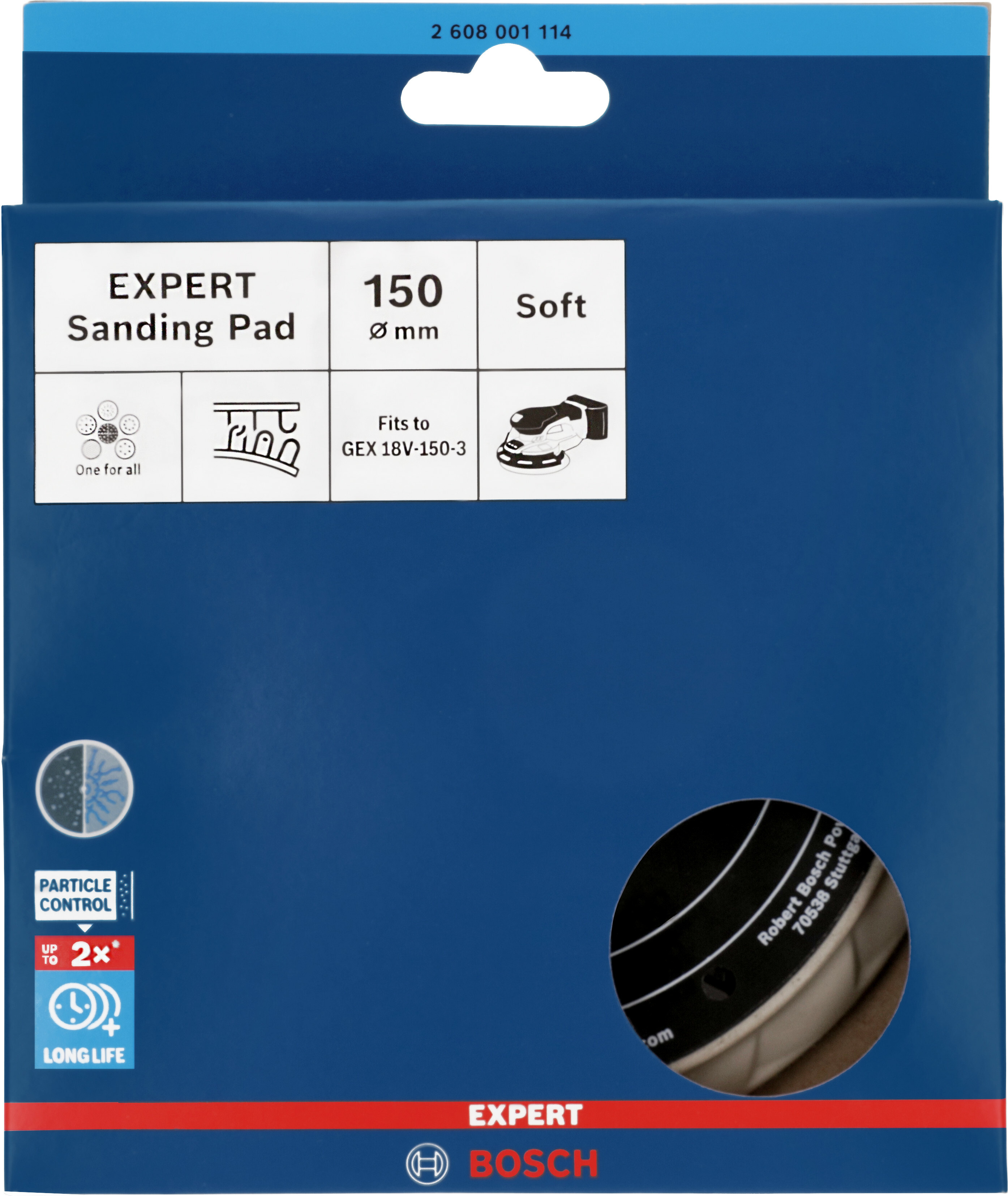 BOSCH 2608001114 EXPERT multihole support pad soft 150 mm | Klium