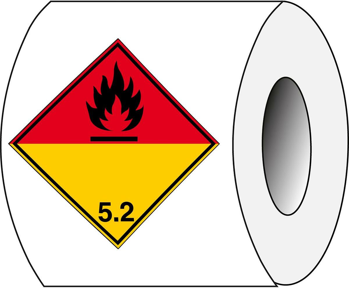 BRADY 810935 transport pictogram - ADR 5.2 - organic peroxides, 100 x ...