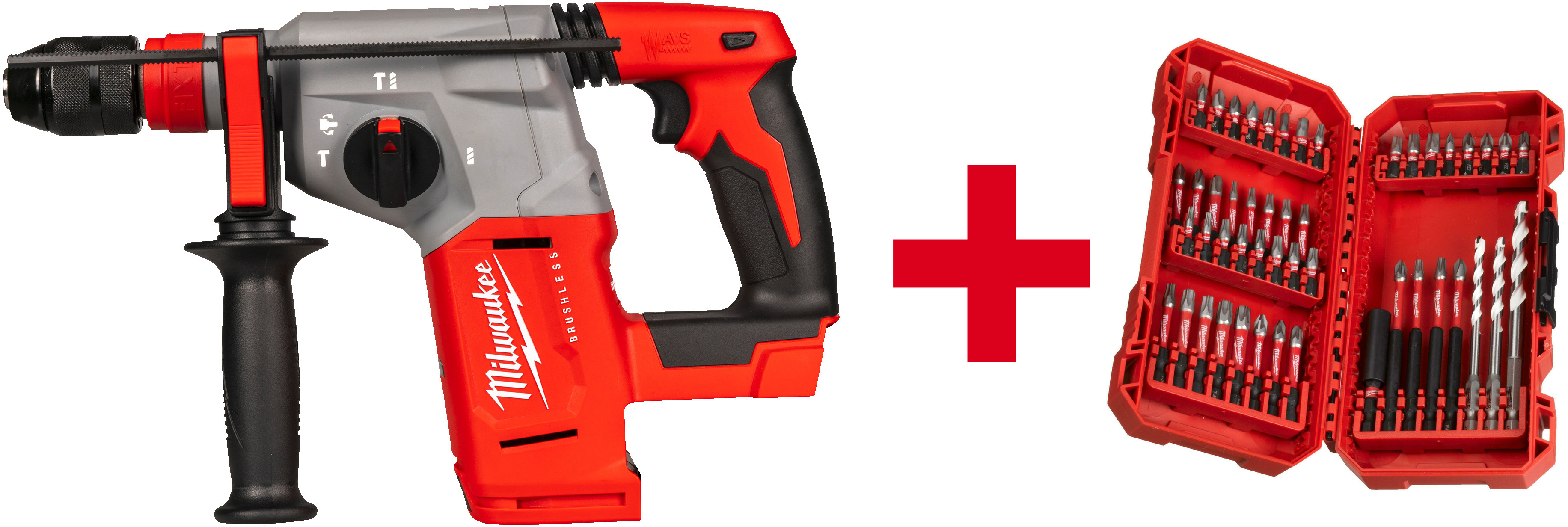 MILWAUKEE M18 BLHX-0X Brushless cordless combi hammer SDS-Plus FIXTEC ...
